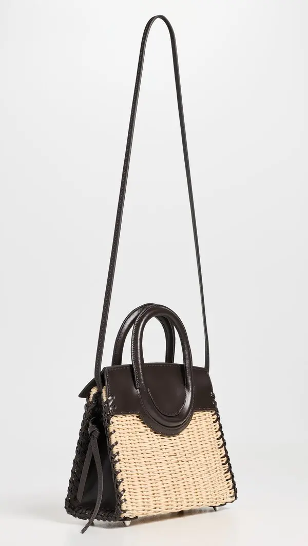 Staud Maude Mini Wicker Carryall Satchel