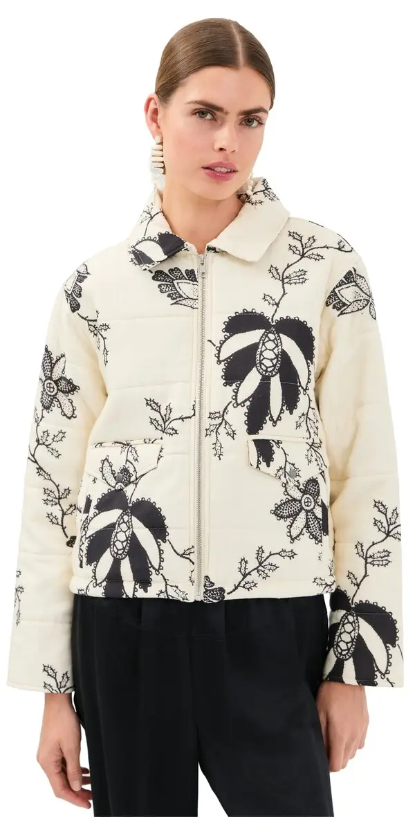 Alix Of Bohemia Lex Shadow Lace Jacket - Off-white