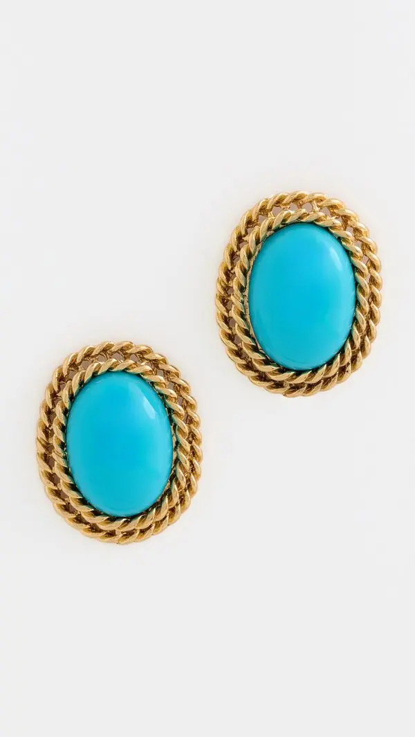 KENNETH JAY LANE Oval Center Earrings