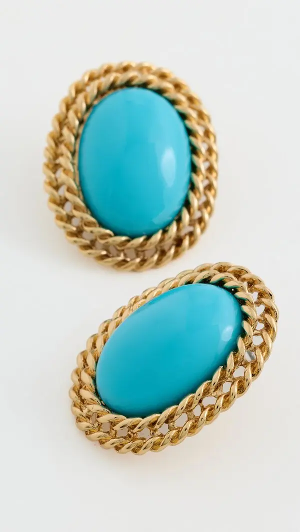 KENNETH JAY LANE Oval Center Earrings