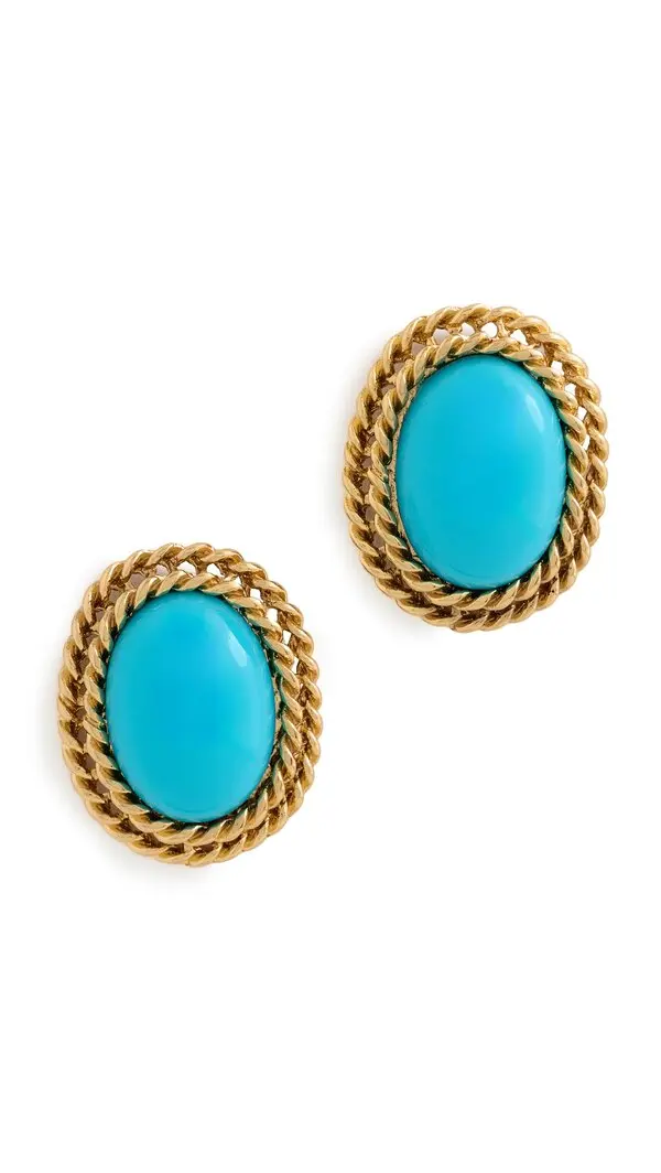 KENNETH JAY LANE Oval Center Earrings