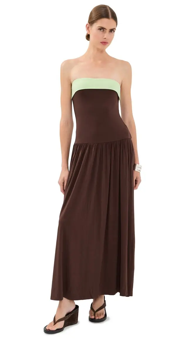 NIA Santo Maxi Dress - Coffee