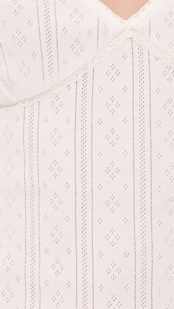 Good American The Pointelle Mini Dress
