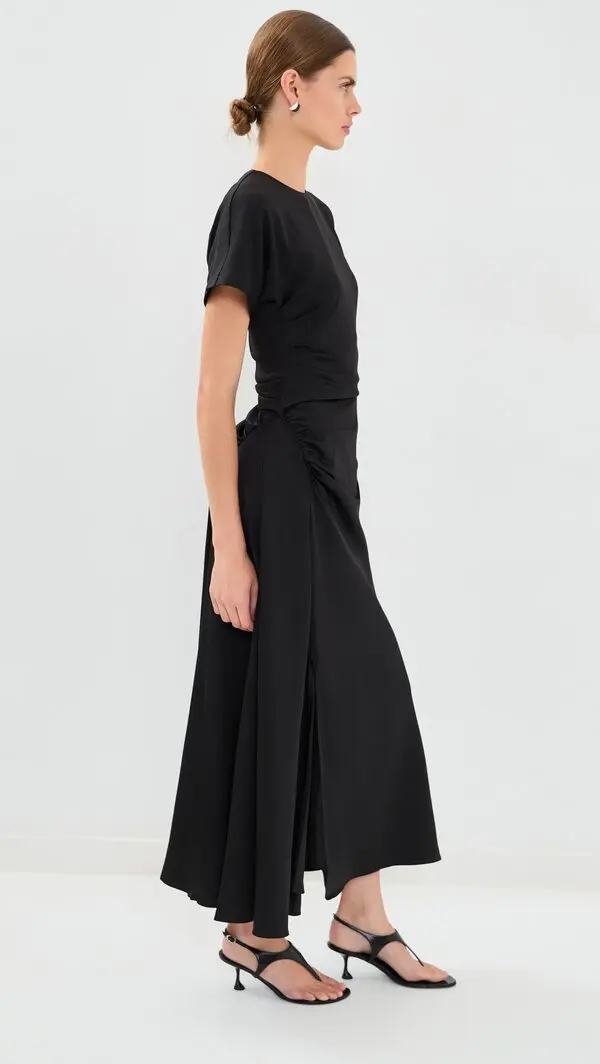 Simkhai Marabella Draped Midi Dress