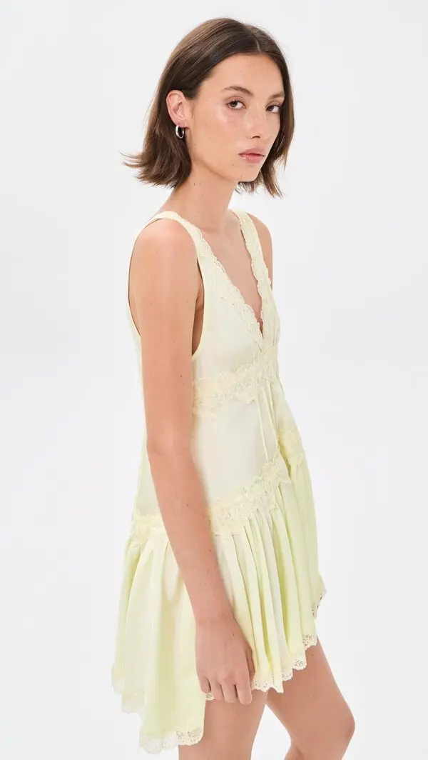Free People In This Groove Mini Slip Dress