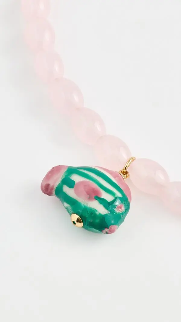 LOGAN TAY Beaded Carnival Fish Necklace