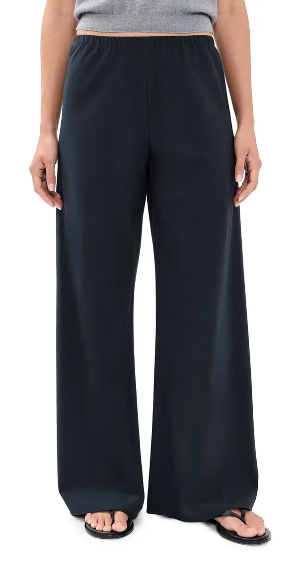LA LIGNE Cotton Poplin Colby Pants - Navy