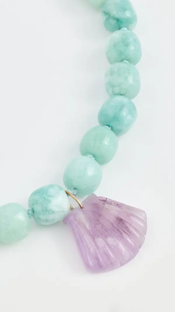 Shashi Jade Scallop Gemstone Pendant Necklace