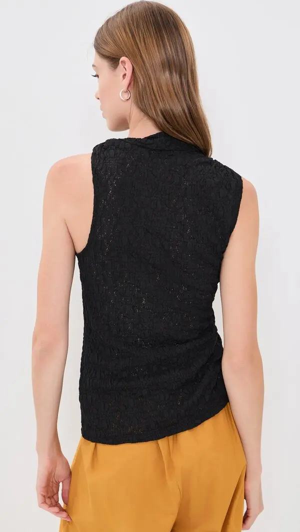 Proenza Schouler White Label Circe Stretch Lace Mock Neck Top