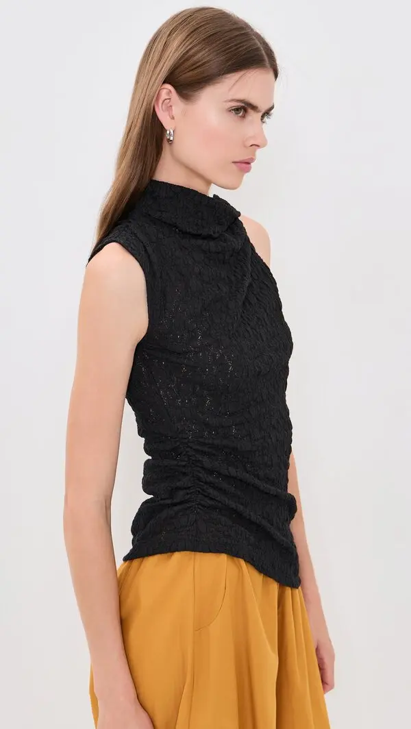 Proenza Schouler White Label Circe Stretch Lace Mock Neck Top