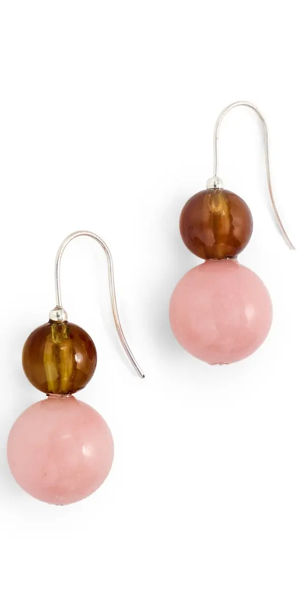 Shashi Alice Drop Earrings - Gold/rouge