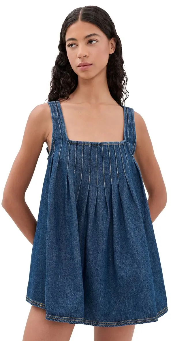 Free People Katie Denim Tunic - Deep Wash