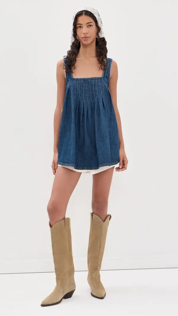 Free People Katie Denim Tunic