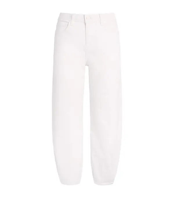 L'Agence Krista High-rise Tapered Jeans - White
