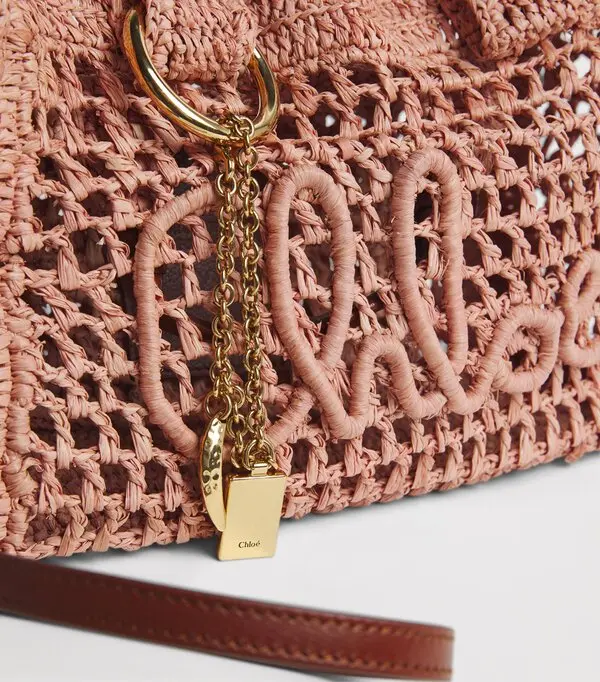 Chloé Small Raffia East-west Tote Bag - Beige