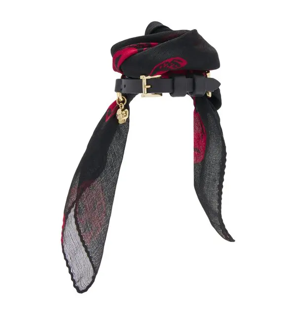 Alexander McQueen Silk Skull Scarf Bracelet - Gold