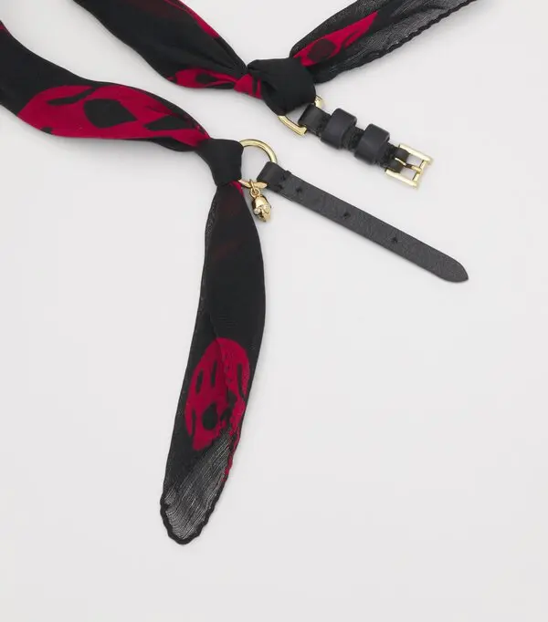 Alexander McQueen Silk Skull Scarf Bracelet