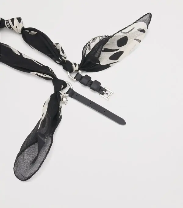 Alexander McQueen Silk Skull Scarf Bracelet