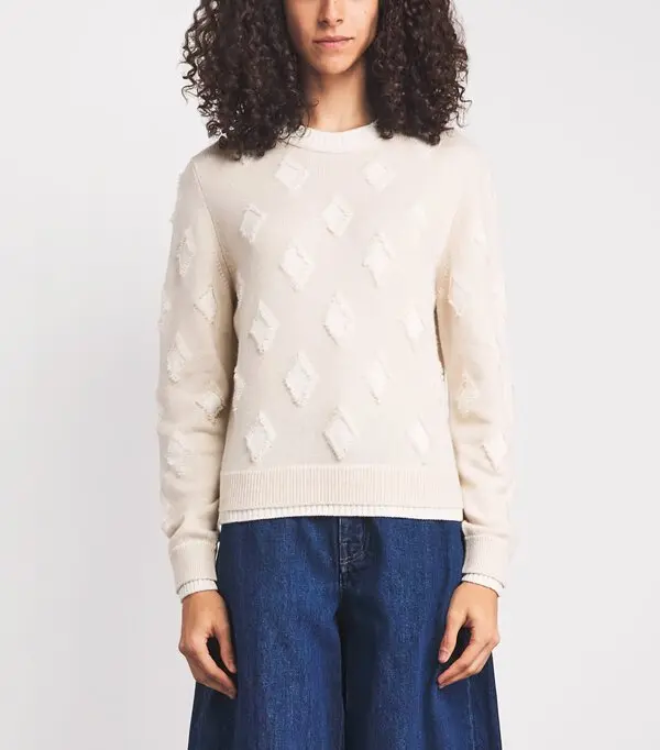 BARRIE Cashmere Argyle Sweater