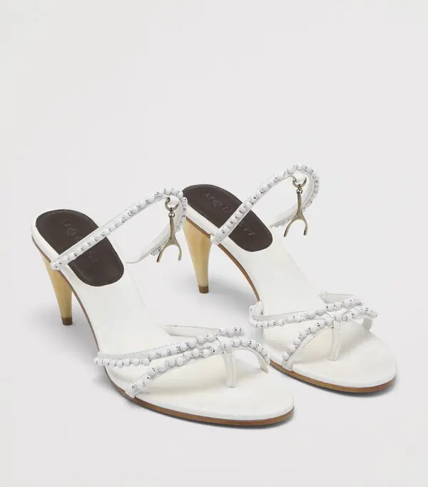 Alexander McQueen Beaded Rosa Heeled Sandals 70