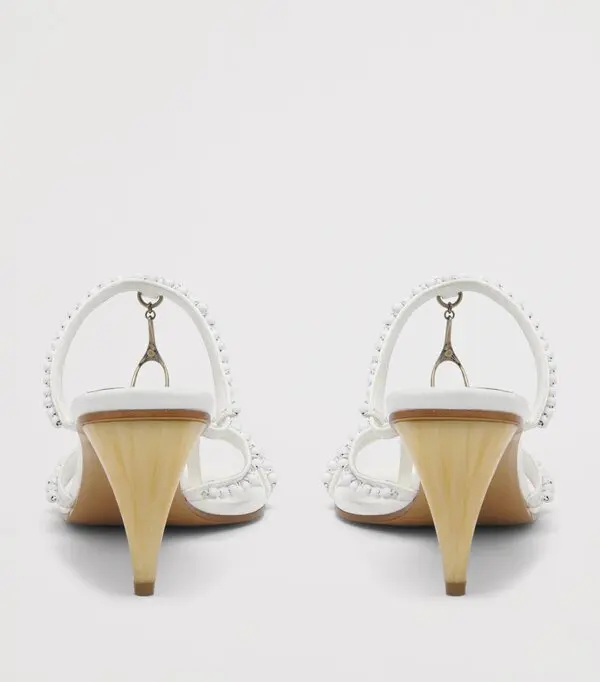 Alexander McQueen Beaded Rosa Heeled Sandals 70