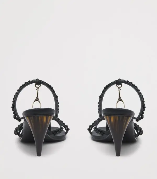 Alexander McQueen Beaded Rosa Heeled Sandals 70