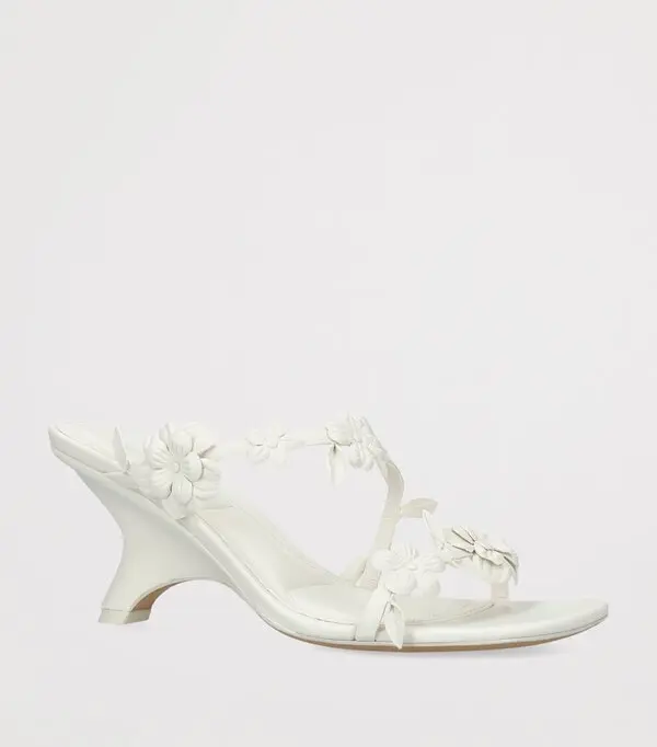 Simkhai Leather Floral Willow Heeled Sandals 75