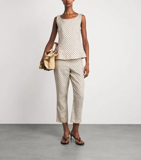 Faithfull The Brand Linen Polka-dot Iria Top - White