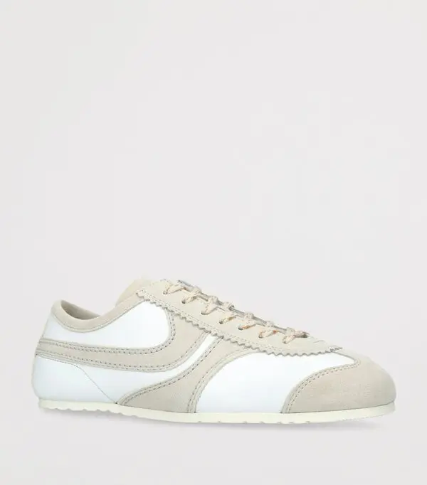 Dries Van Noten Dustin Lace-up Leather And Suede Sneakers - White