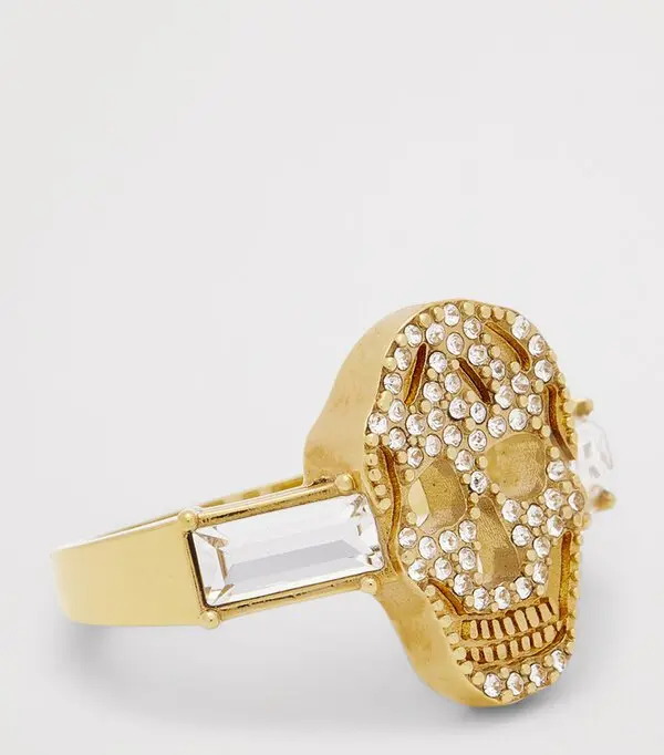 Alexander McQueen Pavé Skull Ring
