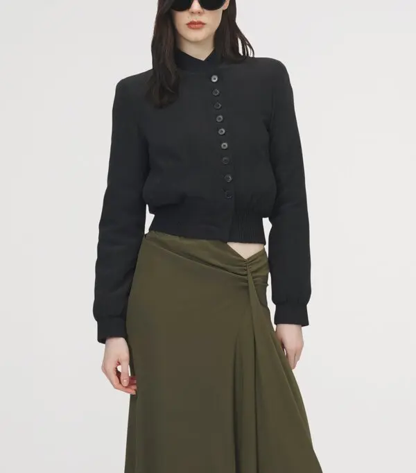 Alexander McQueen Silk Bomber Jacket