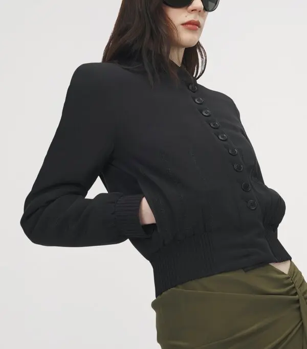 Alexander McQueen Silk Bomber Jacket
