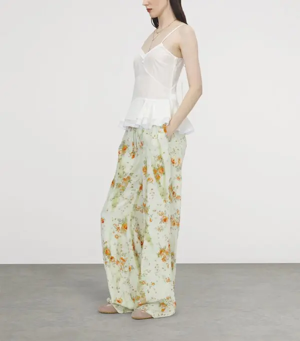 Alexander McQueen Silk Peplum Cami Top