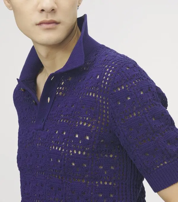 Alexander McQueen Crochet-skull Polo Shirt