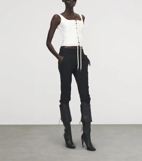 Alexander McQueen Fil Coupé Floral Corset Top