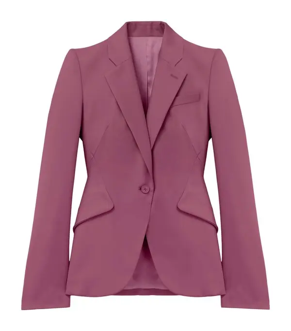 Alexander McQueen Wool Single-breasted Jacket - Purple