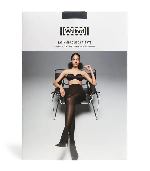 Wolford Satin Opaque 50 Tights - Black