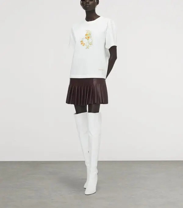 Alexander McQueen Cotton Floral Skull T-shirt