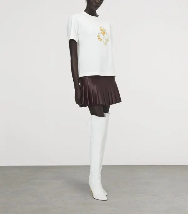 Alexander McQueen Cotton Floral Skull T-shirt