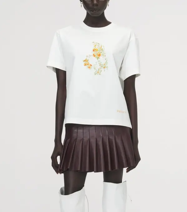 Alexander McQueen Cotton Floral Skull T-shirt