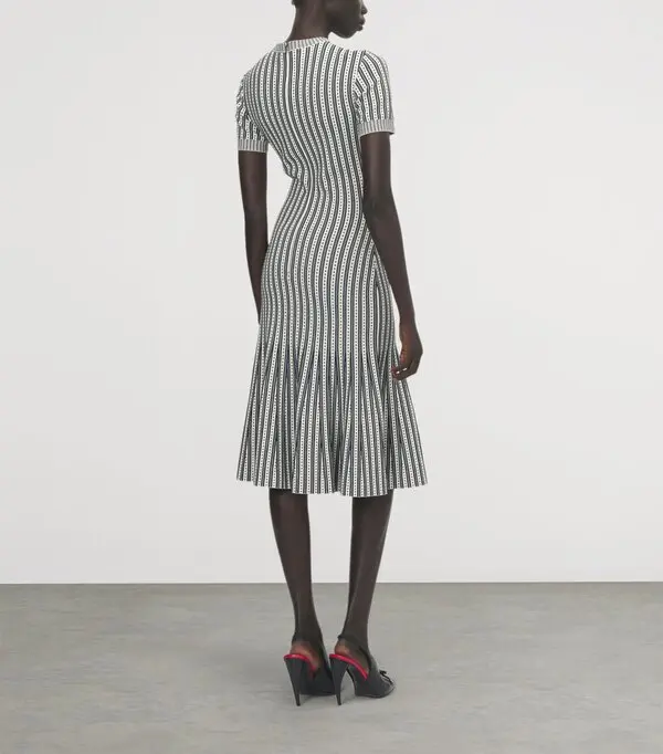 Alexander McQueen Knit Striped Midi Dress