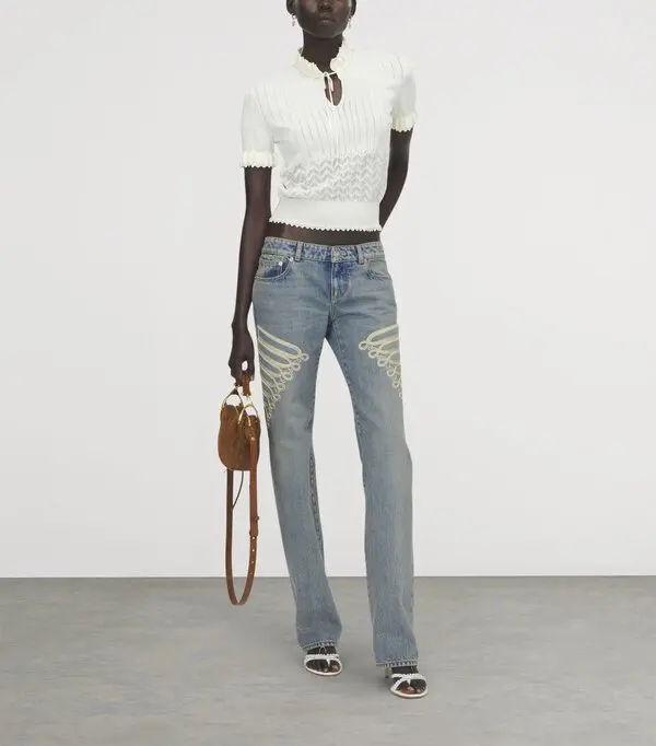 Alexander McQueen Pointelle Knit Top