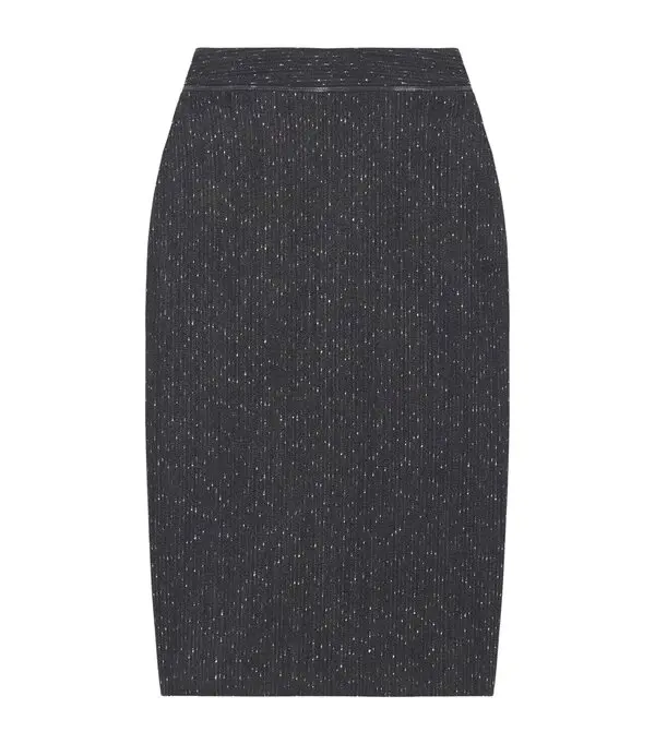 Alexander McQueen Pinstripe Pencil Midi Skirt - Grey