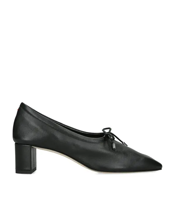 AeydĒ Narissa Leather Block Heel Pumps