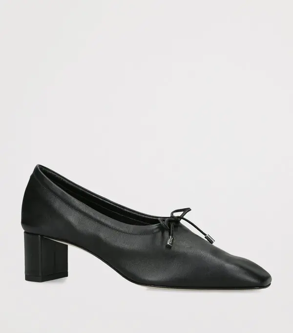 AeydĒ Narissa Leather Block Heel Pumps