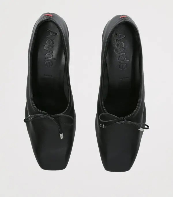 AeydĒ Narissa Leather Block Heel Pumps