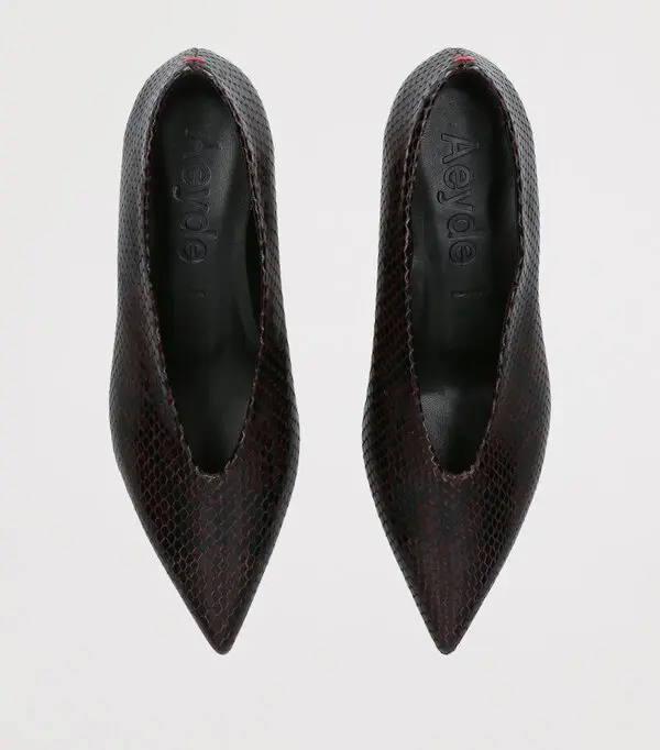 AeydĒ Snakeskin-effect Leather Clara Pumps 35