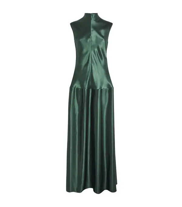 FFORME Satin Nyx Maxi Dress - Green