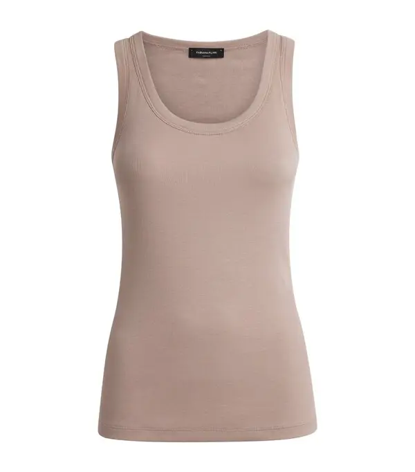 Fabiana Filippi Rib-knit Embellished Tank Top - Brown