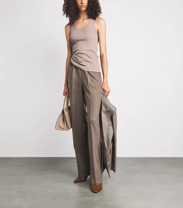 Fabiana Filippi Rib-knit Embellished Tank Top